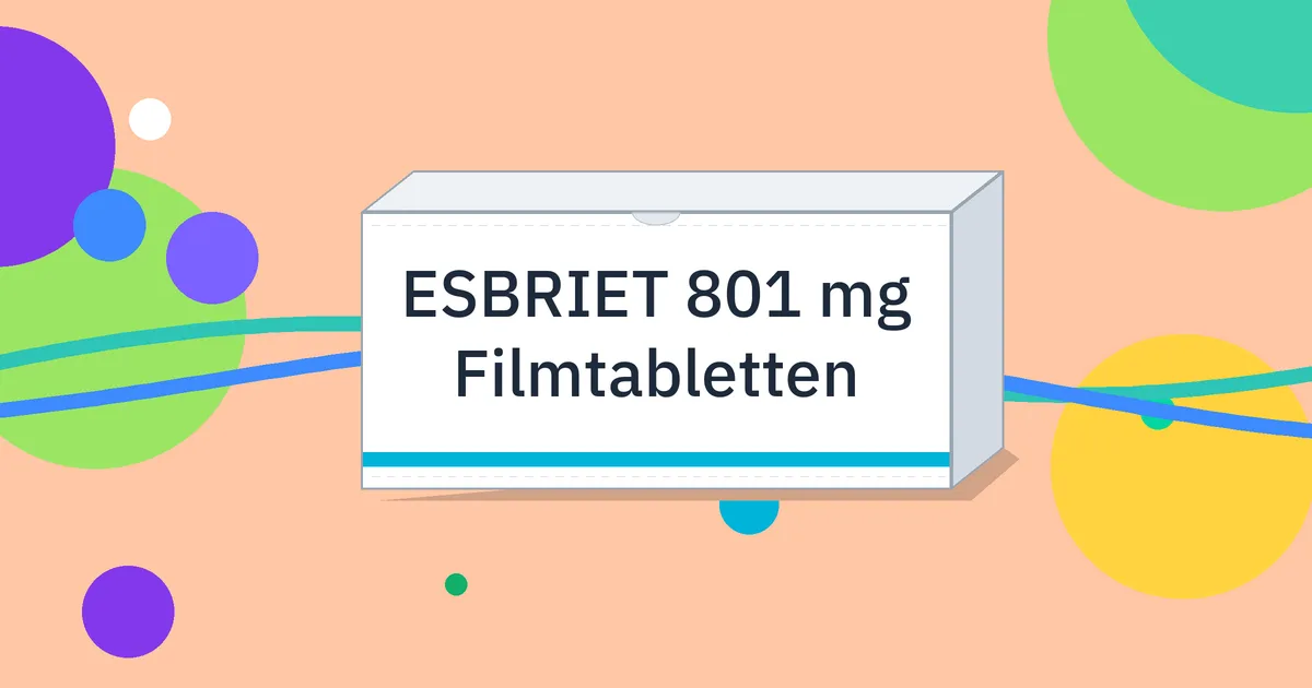 Symbolbild: Packung mit der Aufschrift ESBRIET 801 mg Filmtabletten (PZN 20001007) – Verfügbarkeit und Bezug in Apotheken in Frankfurt am Main