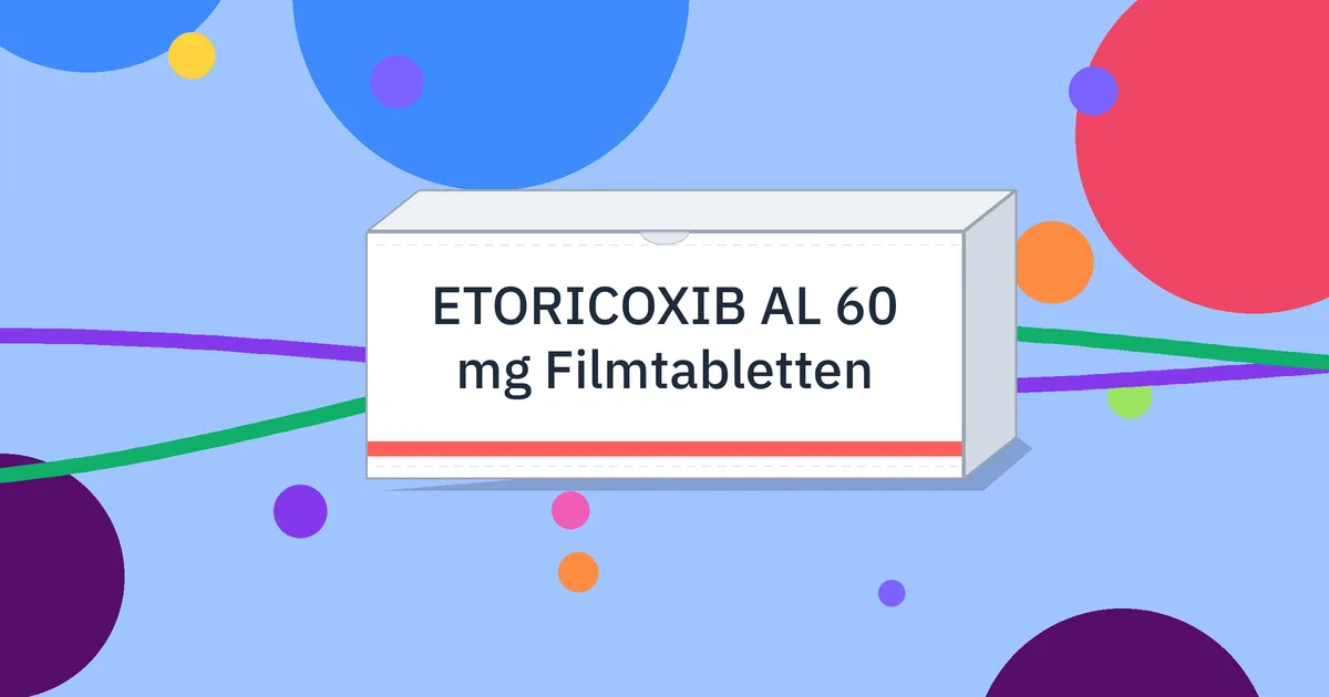 Symbolbild: Packung mit der Aufschrift ETORICOXIB AL 60 mg Filmtabletten (PZN 14036556) – Verfügbarkeit und Bezug in Apotheken in Frankfurt am Main