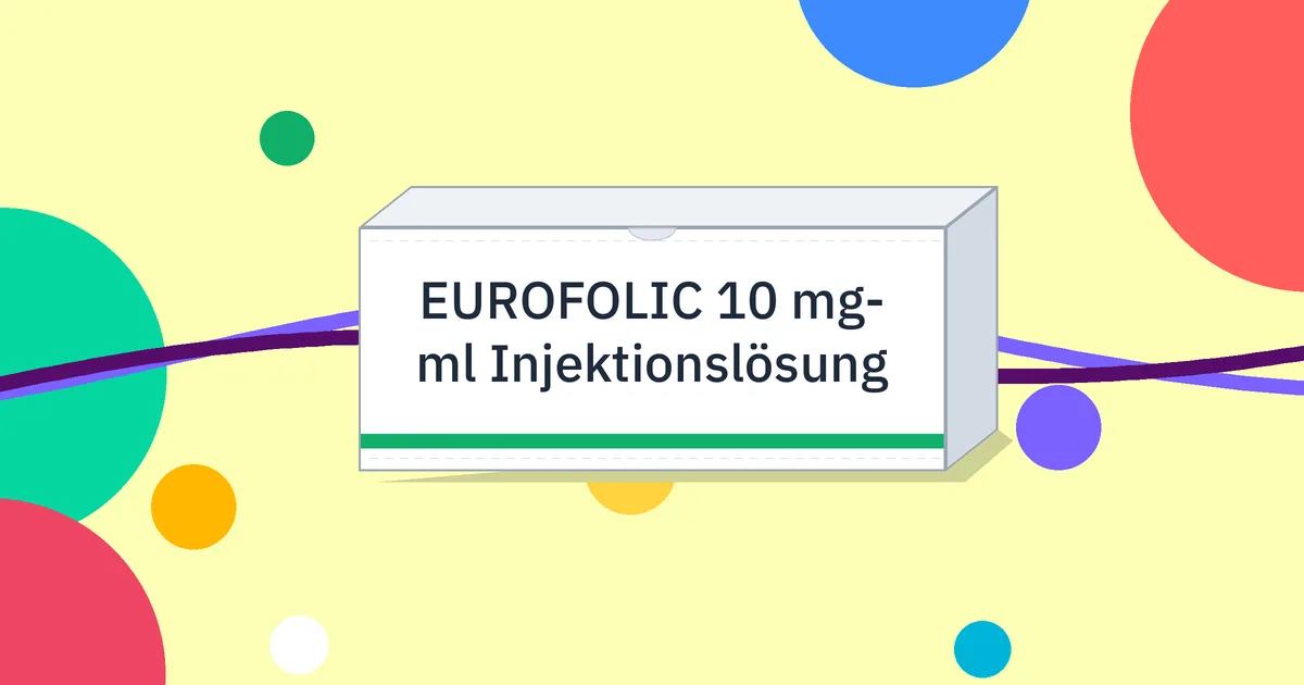 Symbolbild: Packung mit der Aufschrift EUROFOLIC 10 mg-ml Injektionslösung (PZN 17930163) – Verfügbarkeit und Bezug in Apotheken in Frankfurt am Main