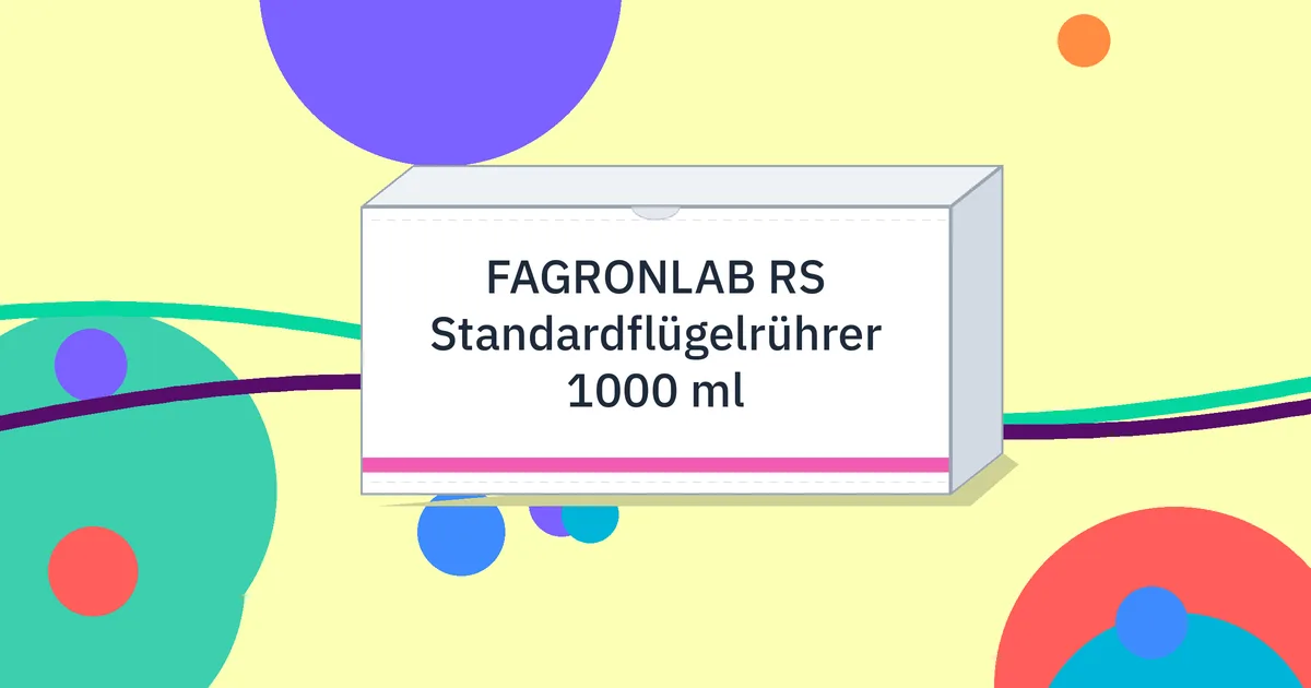 Symbolbild: Packung mit der Aufschrift FAGRONLAB RS Standardflügelrührer 1000 ml (PZN 20362426) – Verfügbarkeit und Bezug in Apotheken in Frankfurt am Main