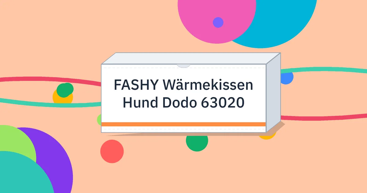 Symbolbild: Packung mit der Aufschrift FASHY Wärmekissen Hund Dodo 63020 (PZN 13157430) – Verfügbarkeit und Bezug in Apotheken in Frankfurt am Main
