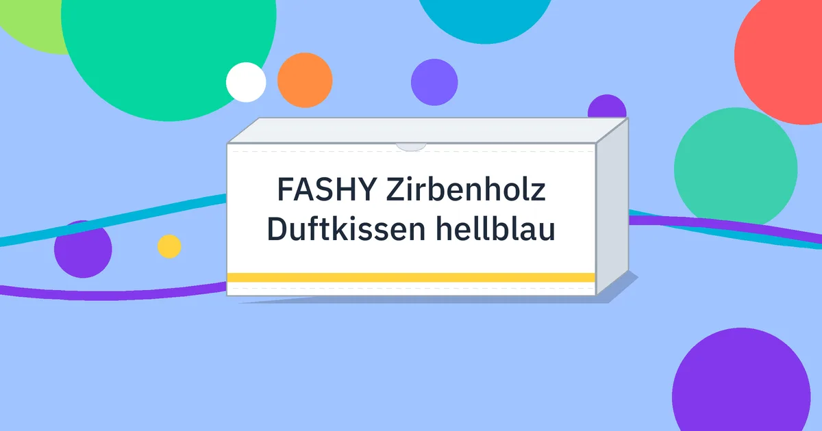 Symbolbild: Packung mit der Aufschrift FASHY Zirbenholz Duftkissen hellblau (PZN 18649267) – Verfügbarkeit und Bezug in Apotheken in Frankfurt am Main
