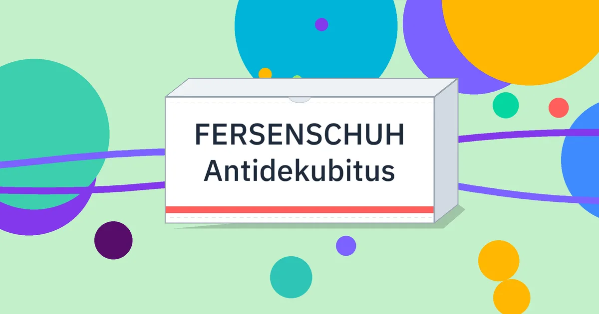 Symbolbild: Packung mit der Aufschrift FERSENSCHUH Antidekubitus (PZN 00460977) – Verfügbarkeit und Bezug in Apotheken in Frankfurt am Main