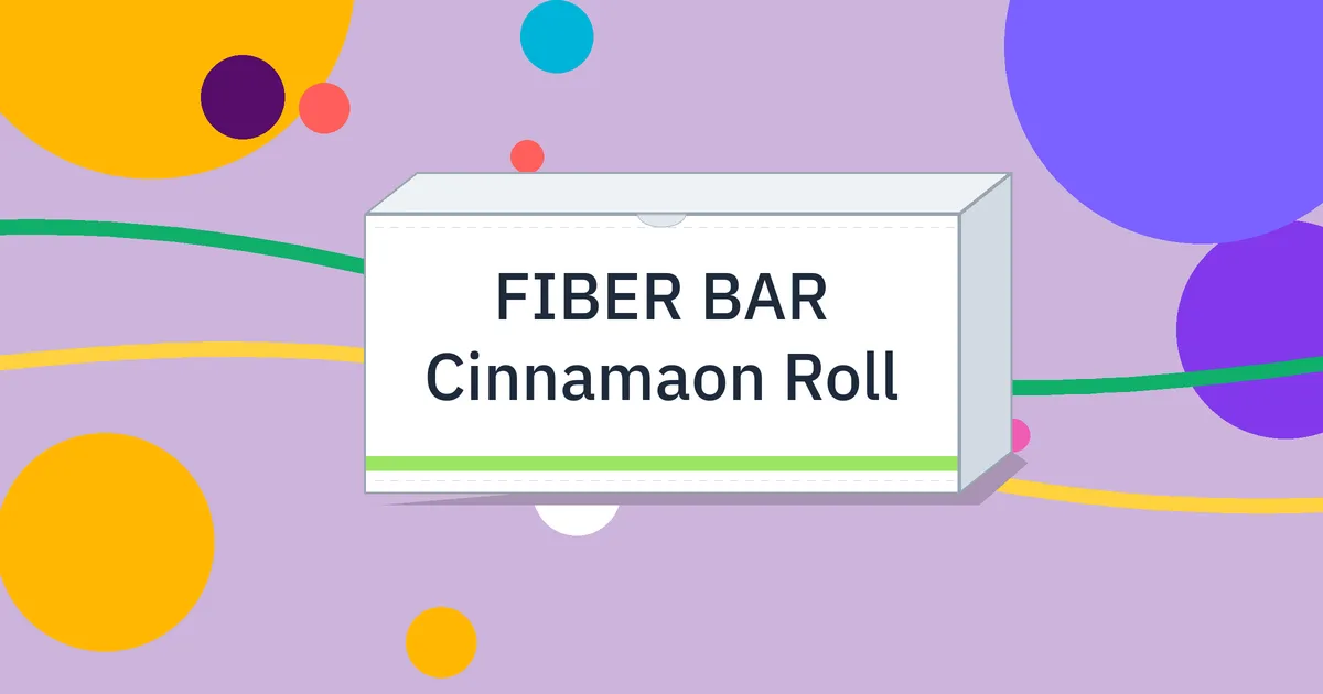 Symbolbild: Packung mit der Aufschrift FIBER BAR Cinnamaon Roll (PZN 12727569) – Verfügbarkeit und Bezug in Apotheken in Frankfurt am Main