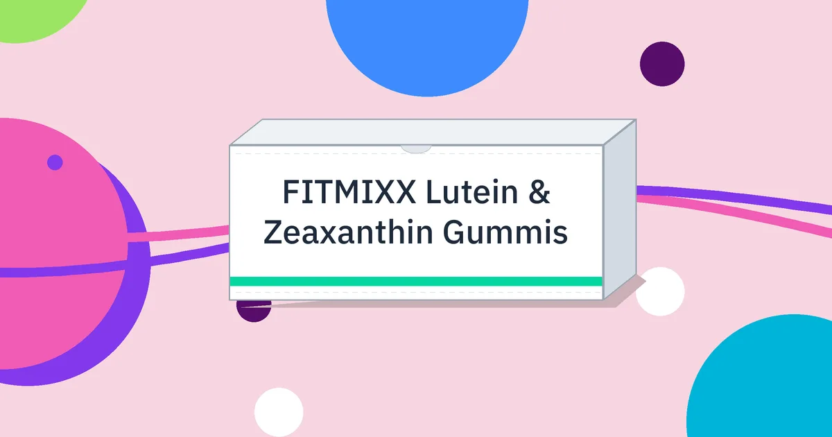 Symbolbild: Packung mit der Aufschrift FITMIXX Lutein & Zeaxanthin Gummis (PZN 20192289) – Verfügbarkeit und Bezug in Apotheken in Frankfurt am Main
