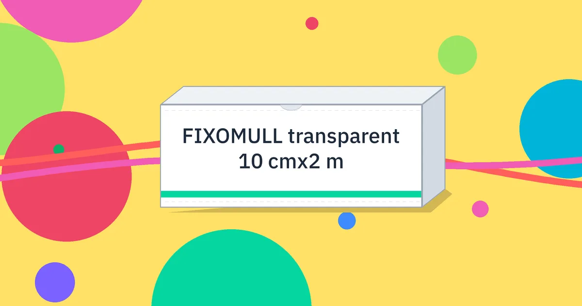 Symbolbild: Packung mit der Aufschrift FIXOMULL transparent 10 cmx2 m (PZN 20579953) – Verfügbarkeit und Bezug in Apotheken in Frankfurt am Main
