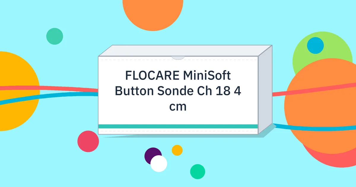 Symbolbild: Packung mit der Aufschrift FLOCARE MiniSoft Button Sonde Ch 18 4 cm (PZN 16019438) – Verfügbarkeit und Bezug in Apotheken in Frankfurt am Main