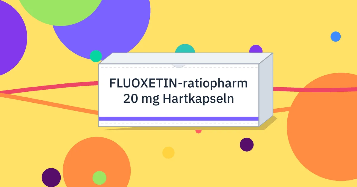 Symbolbild: Packung mit der Aufschrift FLUOXETIN-ratiopharm 20 mg Hartkapseln (PZN 07536040) – Verfügbarkeit und Bezug in Apotheken in Frankfurt am Main