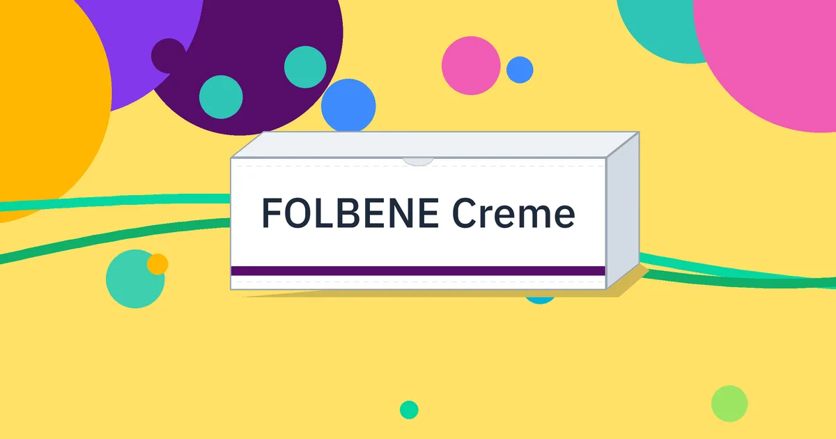 Symbolbild: Packung mit der Aufschrift FOLBENE Creme (PZN 17394440) – Verfügbarkeit und Bezug in Apotheken in Frankfurt am Main
