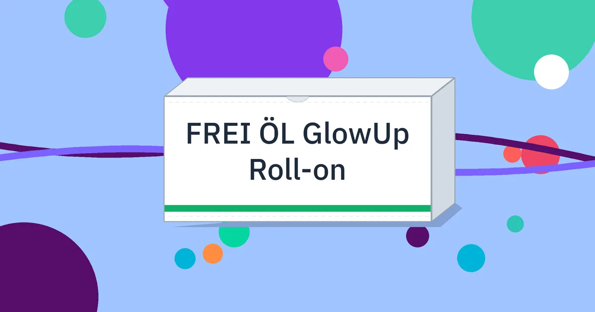 Symbolbild: Packung mit der Aufschrift FREI ÖL GlowUp Roll-on (PZN 20385195) – Verfügbarkeit und Bezug in Apotheken in Frankfurt am Main