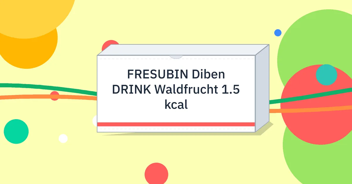 Symbolbild: Packung mit der Aufschrift FRESUBIN Diben DRINK Waldfrucht 1.5 kcal (PZN 09209115) – Verfügbarkeit und Bezug in Apotheken in Frankfurt am Main