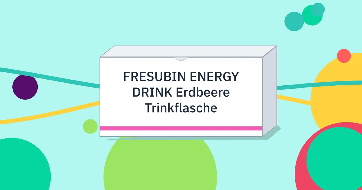 Symbolbild: Packung mit der Aufschrift FRESUBIN ENERGY DRINK Erdbeere Trinkflasche (PZN 19843296) – Verfügbarkeit und Bezug in Apotheken in Frankfurt am Main