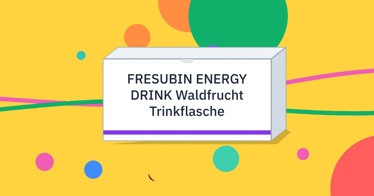 Symbolbild: Packung mit der Aufschrift FRESUBIN ENERGY DRINK Waldfrucht Trinkflasche (PZN 02173153) – Verfügbarkeit und Bezug in Apotheken in Frankfurt am Main