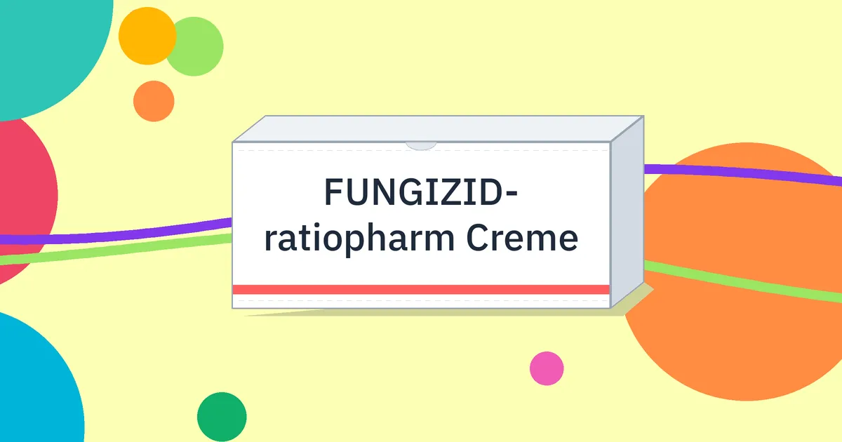 Symbolbild: Packung mit der Aufschrift FUNGIZID-ratiopharm Creme (PZN 04010136) – Verfügbarkeit und Bezug in Apotheken in Frankfurt am Main