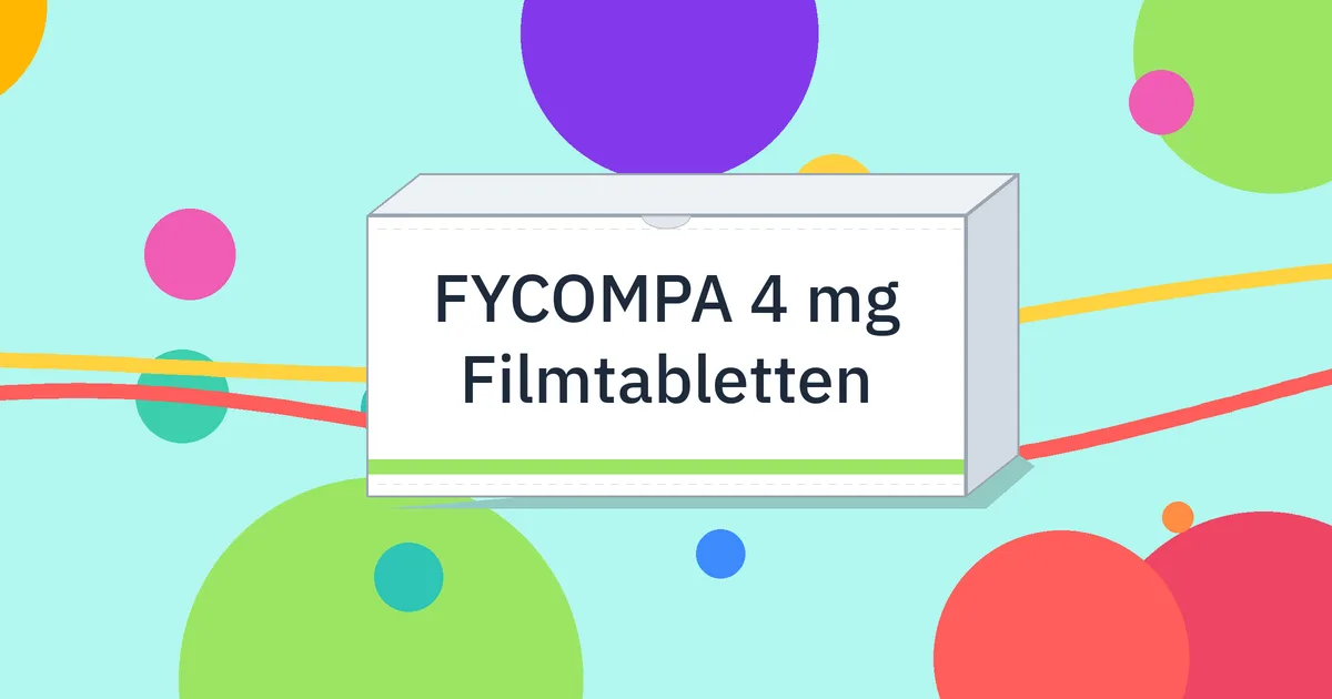 Symbolbild: Packung mit der Aufschrift FYCOMPA 4 mg Filmtabletten (PZN 17824685) – Verfügbarkeit und Bezug in Apotheken in Frankfurt am Main