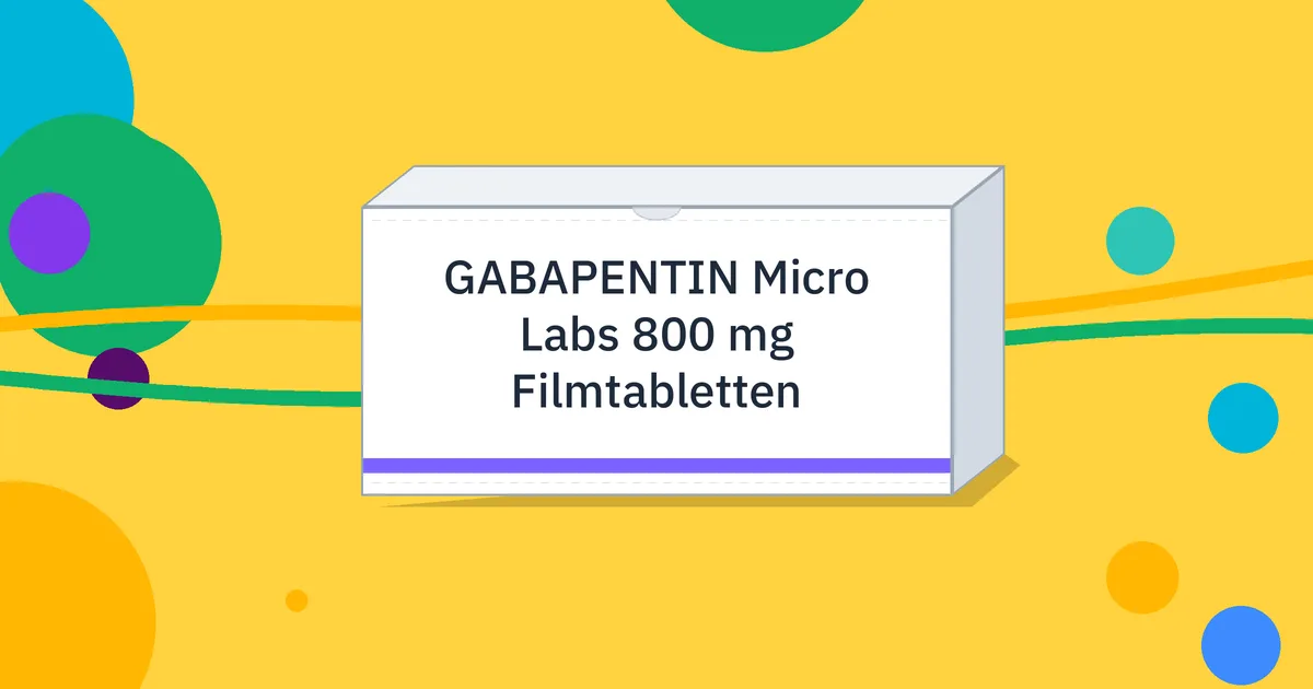 Symbolbild: Packung mit der Aufschrift GABAPENTIN Micro Labs 800 mg Filmtabletten (PZN 10517201) – Verfügbarkeit und Bezug in Apotheken in Frankfurt am Main