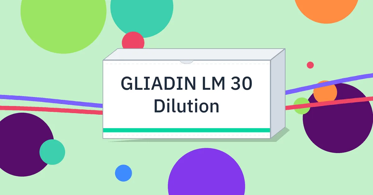 Symbolbild: Packung mit der Aufschrift GLIADIN LM 30 Dilution (PZN 13544411) – Verfügbarkeit und Bezug in Apotheken in Frankfurt am Main
