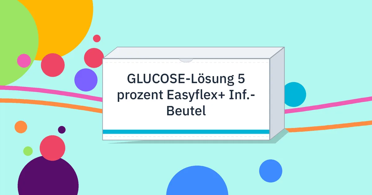 Symbolbild: Packung mit der Aufschrift GLUCOSE-Lösung 5 prozent Easyflex+ Inf.-Beutel (PZN 06919017) – Verfügbarkeit und Bezug in Apotheken in Frankfurt am Main