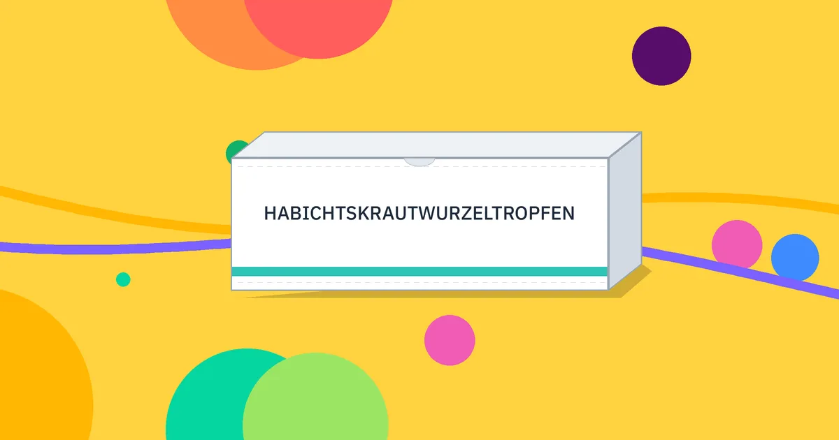 Symbolbild: Packung mit der Aufschrift HABICHTSKRAUTWURZELTROPFEN (PZN 12495969) – Verfügbarkeit und Bezug in Apotheken in Frankfurt am Main