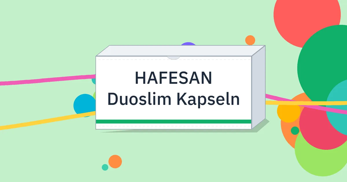 Symbolbild: Packung mit der Aufschrift HAFESAN Duoslim Kapseln (PZN 06138917) – Verfügbarkeit und Bezug in Apotheken in Frankfurt am Main