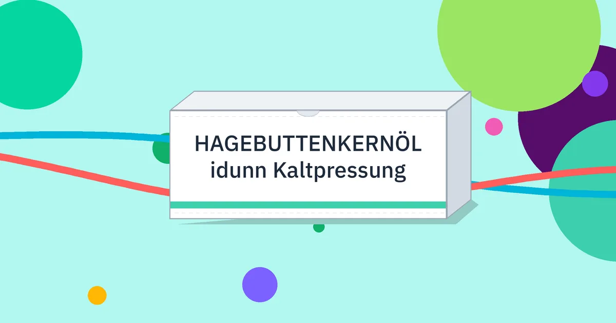 Symbolbild: Packung mit der Aufschrift HAGEBUTTENKERNÖL idunn Kaltpressung (PZN 02470247) – Verfügbarkeit und Bezug in Apotheken in Frankfurt am Main