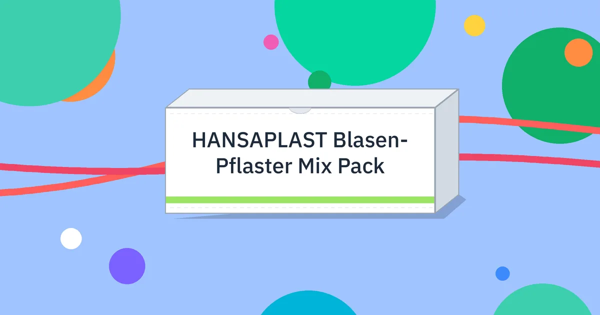 Symbolbild: Packung mit der Aufschrift HANSAPLAST Blasen-Pflaster Mix Pack (PZN 19067716) – Verfügbarkeit und Bezug in Apotheken in Frankfurt am Main
