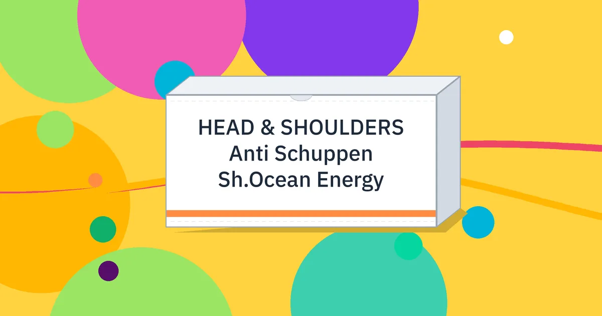 Symbolbild: Packung mit der Aufschrift HEAD & SHOULDERS Anti Schuppen Sh.Ocean Energy (PZN 04620923) – Verfügbarkeit und Bezug in Apotheken in Frankfurt am Main