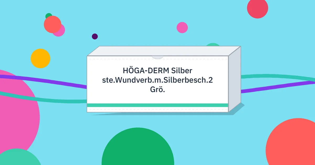 Symbolbild: Packung mit der Aufschrift HÖGA-DERM Silber ste.Wundverb.m.Silberbesch.2 Grö. (PZN 16003615) – Verfügbarkeit und Bezug in Apotheken in Frankfurt am Main