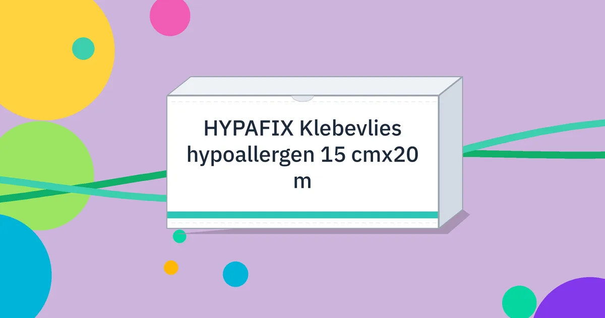 Symbolbild: Packung mit der Aufschrift HYPAFIX Klebevlies hypoallergen 15 cmx20 m (PZN 20610864) – Verfügbarkeit und Bezug in Apotheken in Frankfurt am Main
