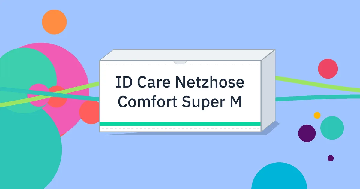 Symbolbild: Packung mit der Aufschrift ID Care Netzhose Comfort Super M (PZN 16162472) – Verfügbarkeit und Bezug in Apotheken in Frankfurt am Main