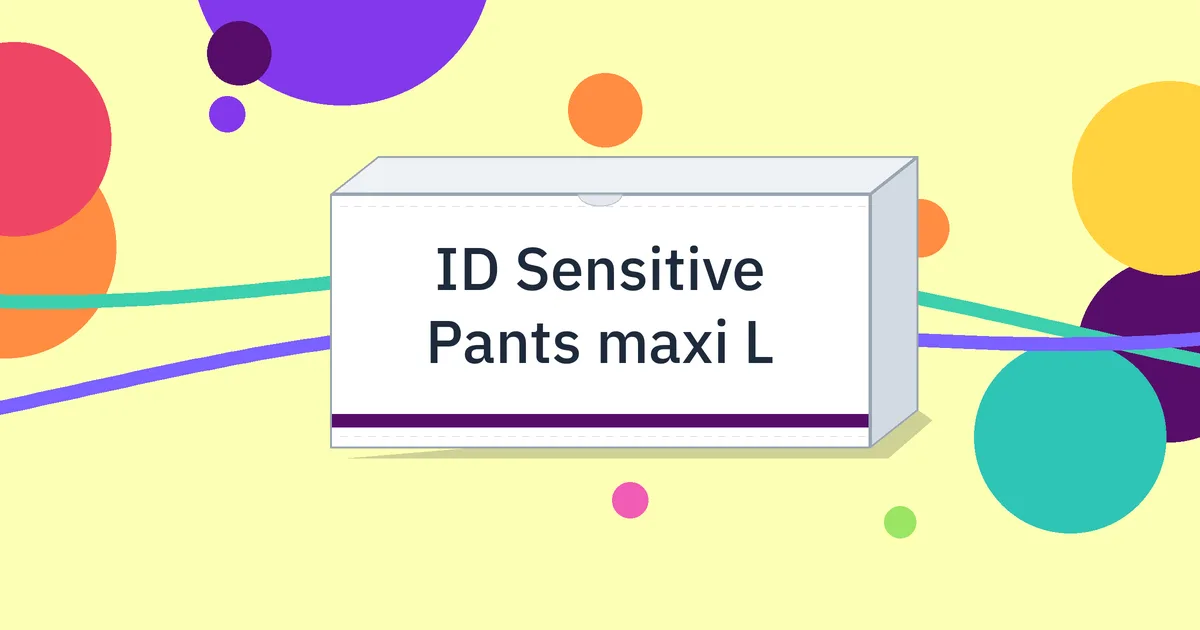 Symbolbild: Packung mit der Aufschrift ID Sensitive Pants maxi L (PZN 19945559) – Verfügbarkeit und Bezug in Apotheken in Frankfurt am Main