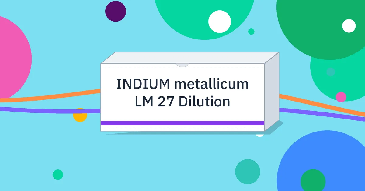 Symbolbild: Packung mit der Aufschrift INDIUM metallicum LM 27 Dilution (PZN 12912746) – Verfügbarkeit und Bezug in Apotheken in Frankfurt am Main