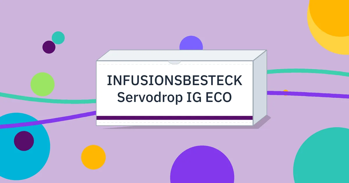 Symbolbild: Packung mit der Aufschrift INFUSIONSBESTECK Servodrop IG ECO (PZN 19859765) – Verfügbarkeit und Bezug in Apotheken in Frankfurt am Main