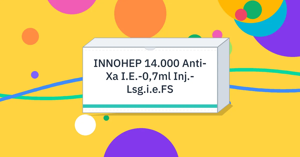 Symbolbild: Packung mit der Aufschrift INNOHEP 14.000 Anti-Xa I.E.-0,7ml Inj.-Lsg.i.e.FS (PZN 17416673) – Verfügbarkeit und Bezug in Apotheken in Frankfurt am Main
