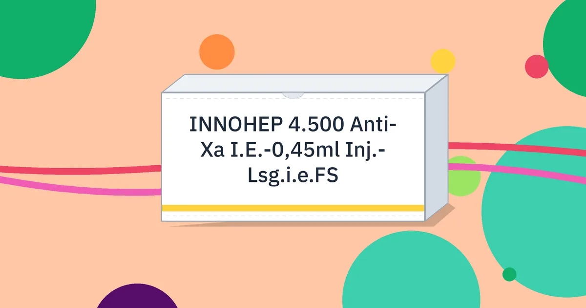 Symbolbild: Packung mit der Aufschrift INNOHEP 4.500 Anti-Xa I.E.-0,45ml Inj.-Lsg.i.e.FS (PZN 18379974) – Verfügbarkeit und Bezug in Apotheken in Frankfurt am Main