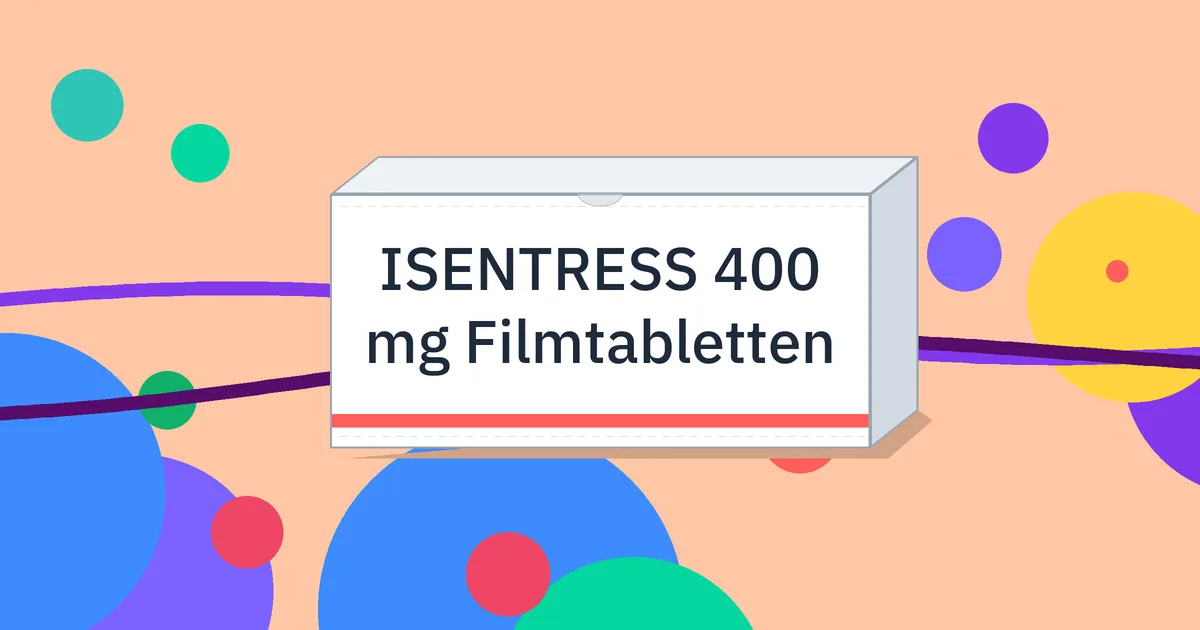 Symbolbild: Packung mit der Aufschrift ISENTRESS 400 mg Filmtabletten (PZN 16897216) – Verfügbarkeit und Bezug in Apotheken in Frankfurt am Main