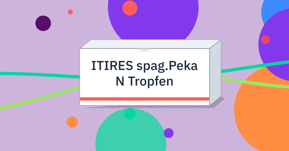 Symbolbild: Packung mit der Aufschrift ITIRES spag.Peka N Tropfen (PZN 03796353) – Verfügbarkeit und Bezug in Apotheken in Frankfurt am Main