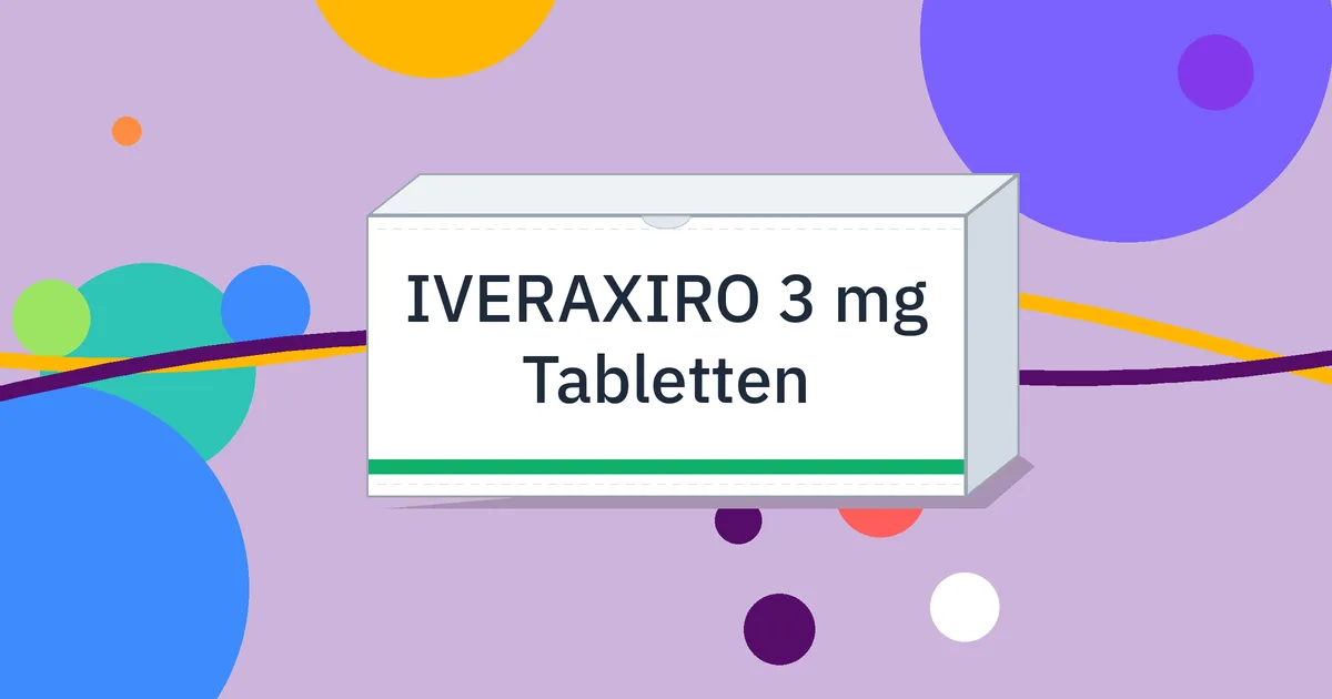 Symbolbild: Packung mit der Aufschrift IVERAXIRO 3 mg Tabletten (PZN 19521457) – Verfügbarkeit und Bezug in Apotheken in Frankfurt am Main