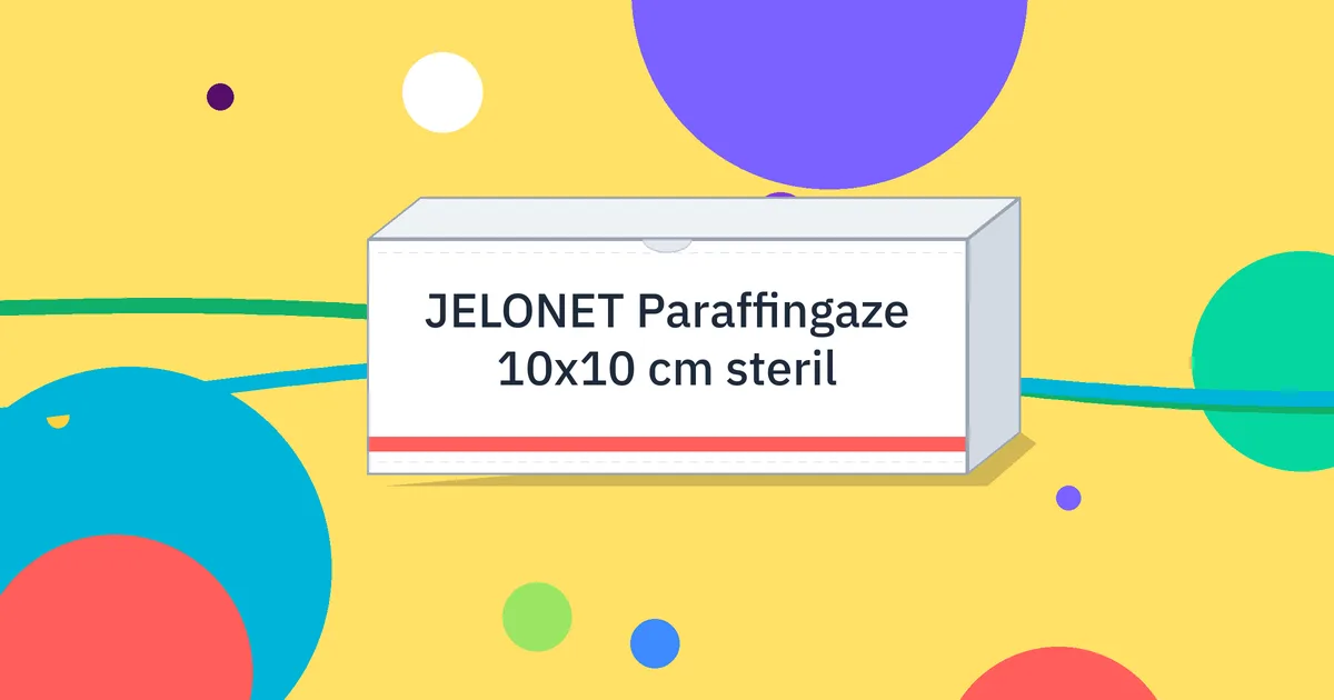 Symbolbild: Packung mit der Aufschrift JELONET Paraffingaze 10x10 cm steril (PZN 19785825) – Verfügbarkeit und Bezug in Apotheken in Frankfurt am Main
