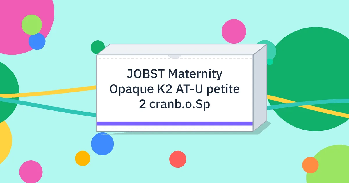 Symbolbild: Packung mit der Aufschrift JOBST Maternity Opaque K2 AT-U petite 2 cranb.o.Sp (PZN 15858898) – Verfügbarkeit und Bezug in Apotheken in Frankfurt am Main
