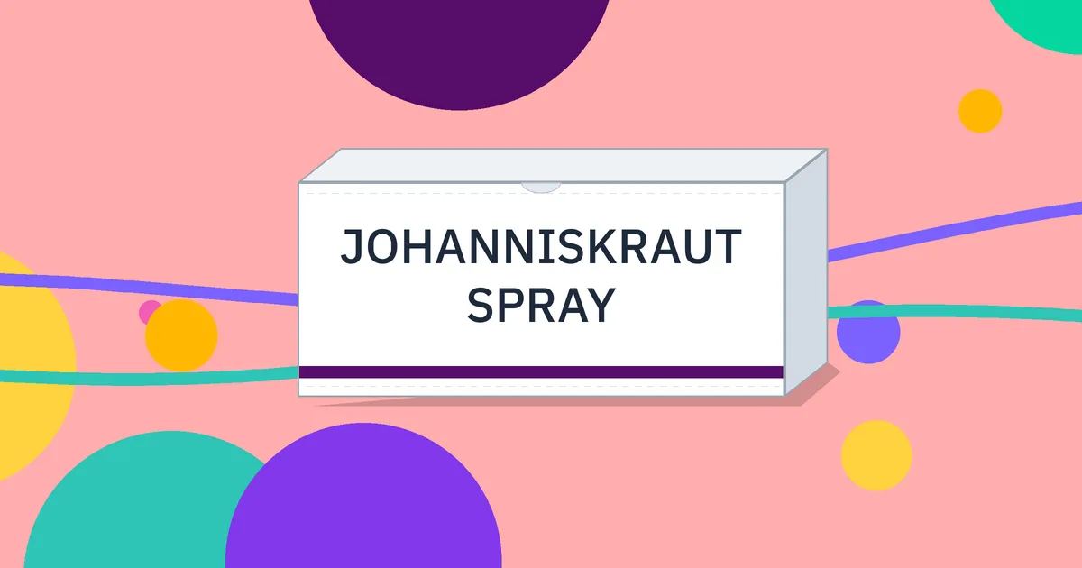 Symbolbild: Packung mit der Aufschrift JOHANNISKRAUT SPRAY (PZN 11712850) – Verfügbarkeit und Bezug in Apotheken in Frankfurt am Main