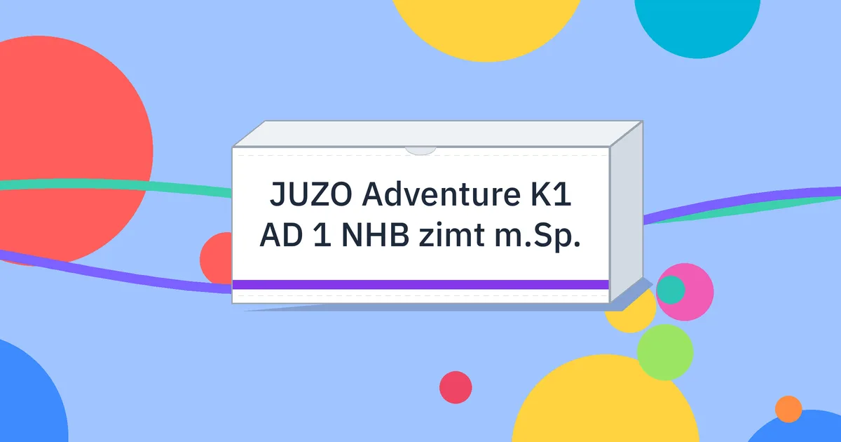 Symbolbild: Packung mit der Aufschrift JUZO Adventure K1 AD 1 NHB zimt m.Sp. (PZN 16491655) – Verfügbarkeit und Bezug in Apotheken in Frankfurt am Main