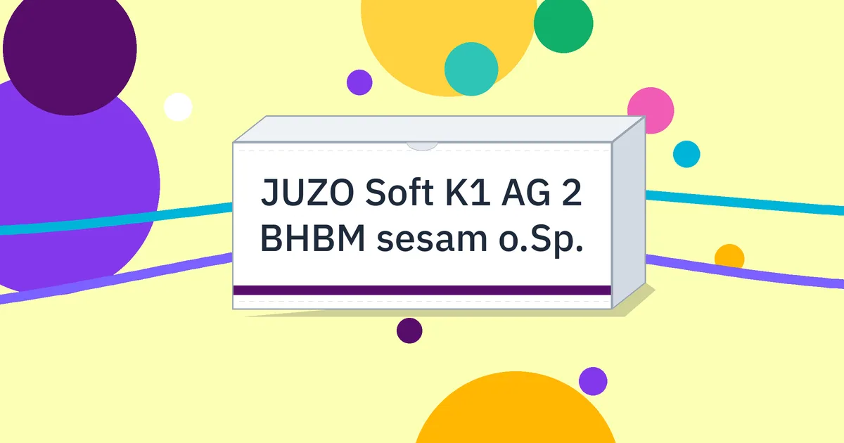 Symbolbild: Packung mit der Aufschrift JUZO Soft K1 AG 2 BHBM sesam o.Sp. (PZN 14856934) – Verfügbarkeit und Bezug in Apotheken in Frankfurt am Main