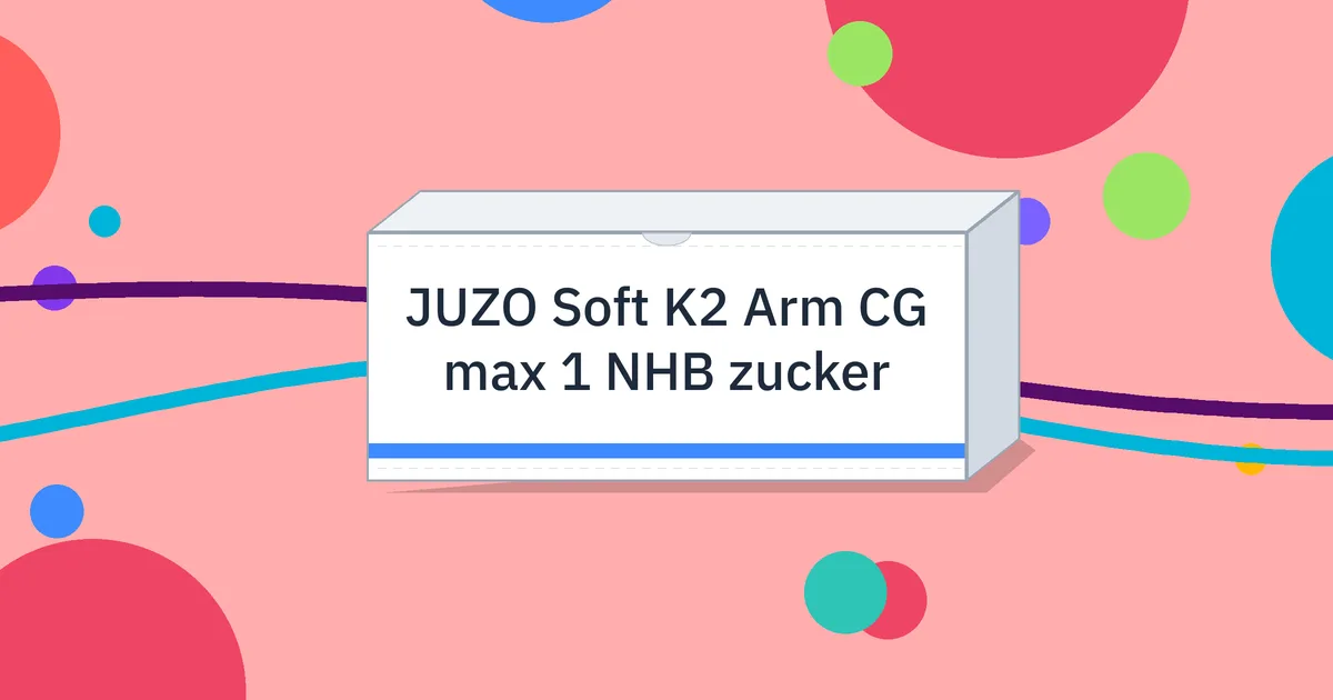 Symbolbild: Packung mit der Aufschrift JUZO Soft K2 Arm CG max 1 NHB zucker (PZN 15512409) – Verfügbarkeit und Bezug in Apotheken in Frankfurt am Main