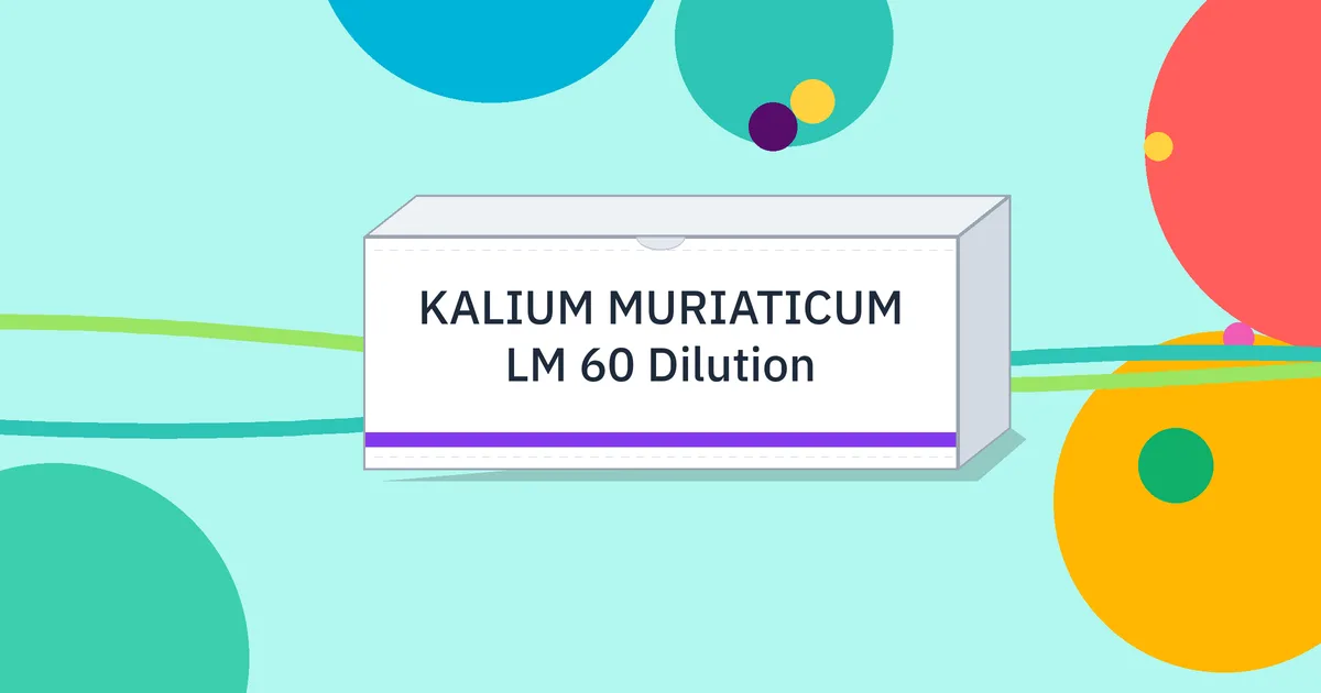 Symbolbild: Packung mit der Aufschrift KALIUM MURIATICUM LM 60 Dilution (PZN 12923075) – Verfügbarkeit und Bezug in Apotheken in Frankfurt am Main
