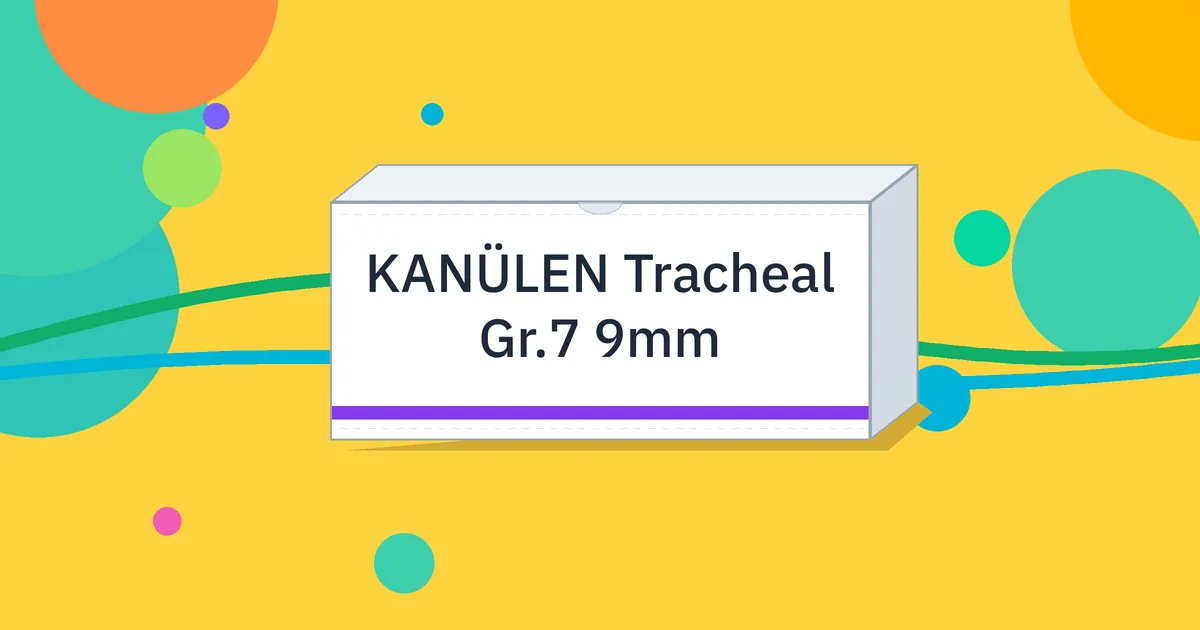 Symbolbild: Packung mit der Aufschrift KANÜLEN Tracheal Gr.7 9mm (PZN 02441168) – Verfügbarkeit und Bezug in Apotheken in Frankfurt am Main