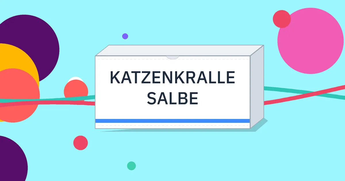 Symbolbild: Packung mit der Aufschrift KATZENKRALLE SALBE (PZN 18781073) – Verfügbarkeit und Bezug in Apotheken in Frankfurt am Main