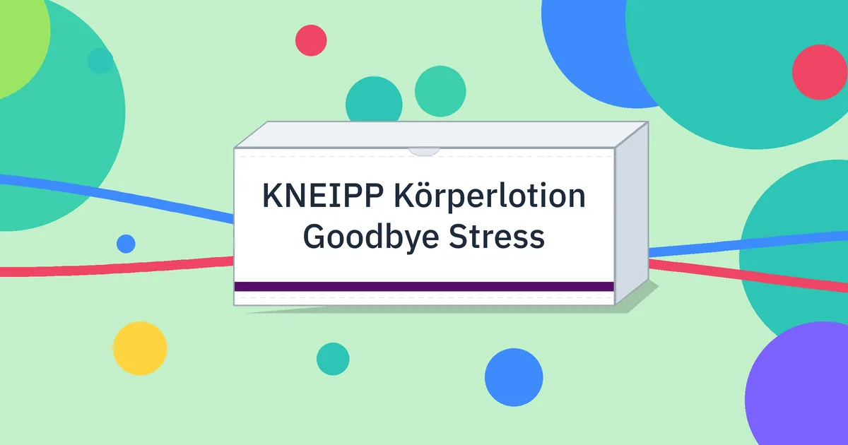 Symbolbild: Packung mit der Aufschrift KNEIPP Körperlotion Goodbye Stress (PZN 15612134) – Verfügbarkeit und Bezug in Apotheken in Frankfurt am Main