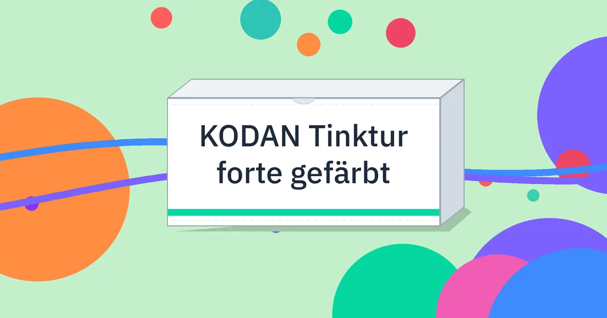 Symbolbild: Packung mit der Aufschrift KODAN Tinktur forte gefärbt (PZN 06099531) – Verfügbarkeit und Bezug in Apotheken in Frankfurt am Main