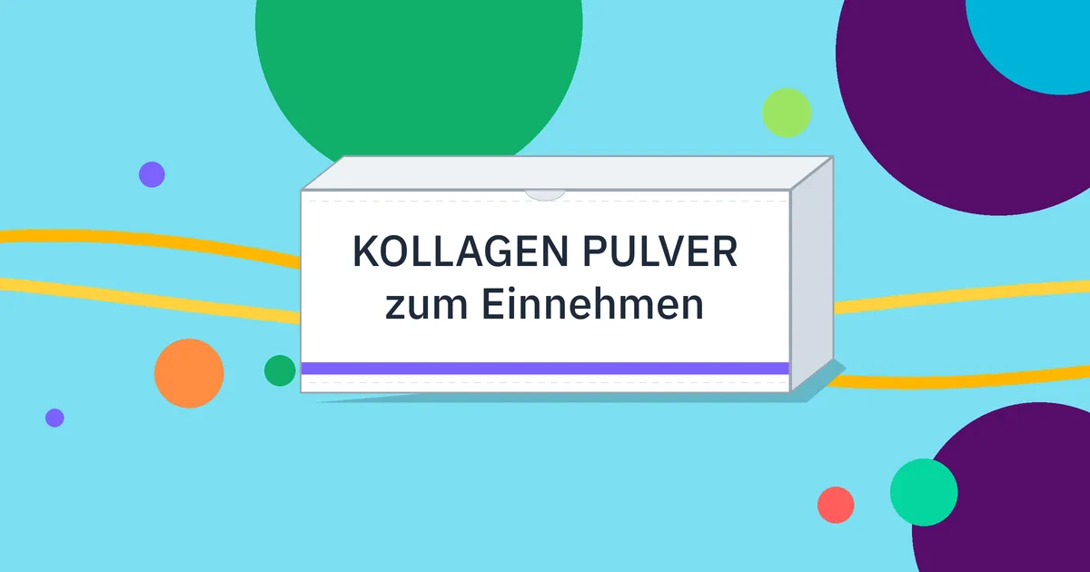 Symbolbild: Packung mit der Aufschrift KOLLAGEN PULVER zum Einnehmen (PZN 20082827) – Verfügbarkeit und Bezug in Apotheken in Frankfurt am Main